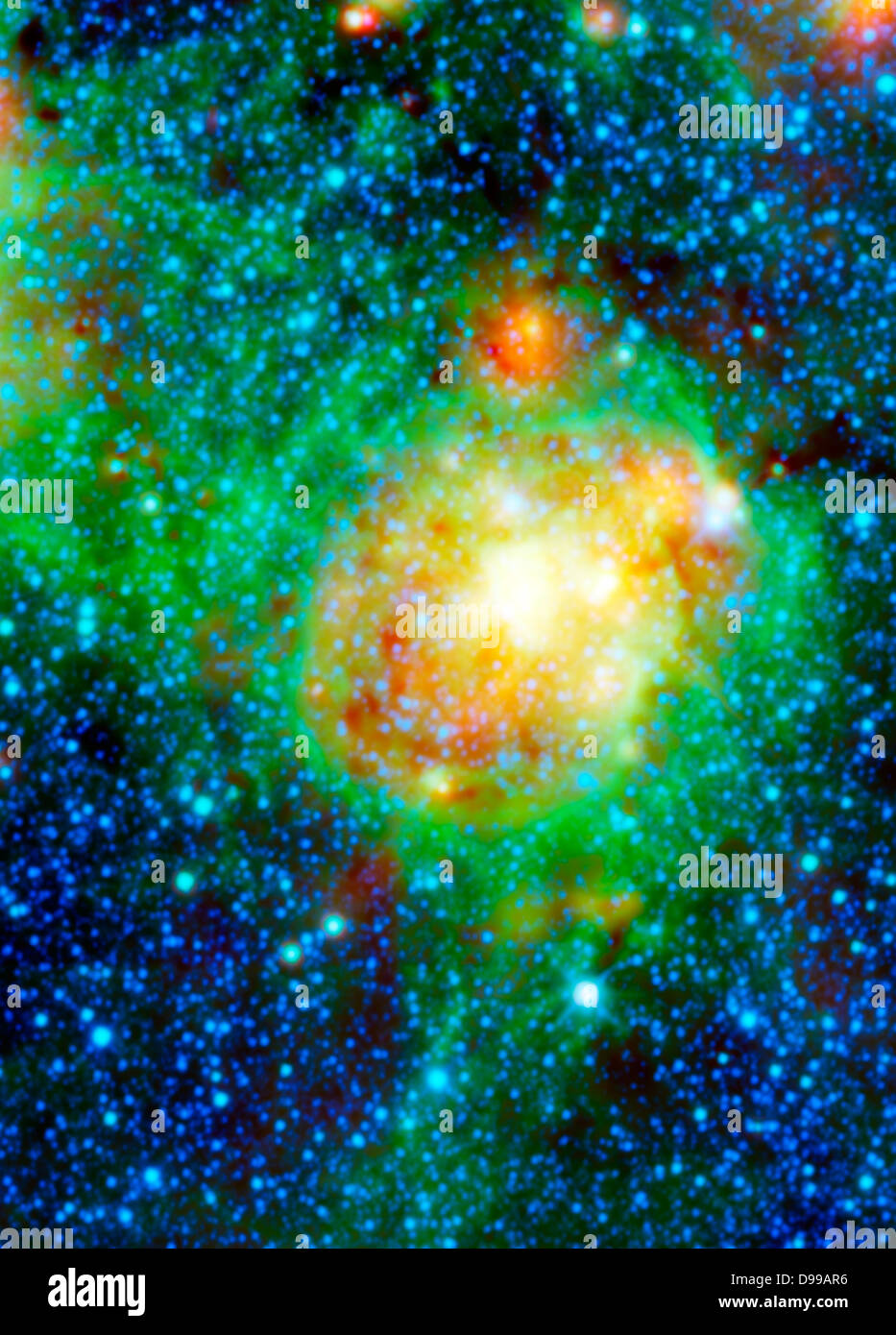 This colorful picture is a mosaic of the Lagoon nebula taken by NASA's ...