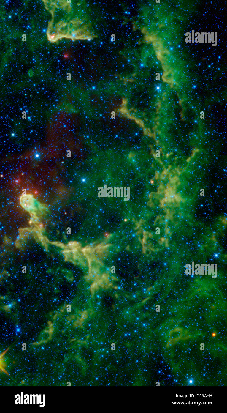 This image of the Elephant's Trunk nebula from NASA's WISE, shows ...