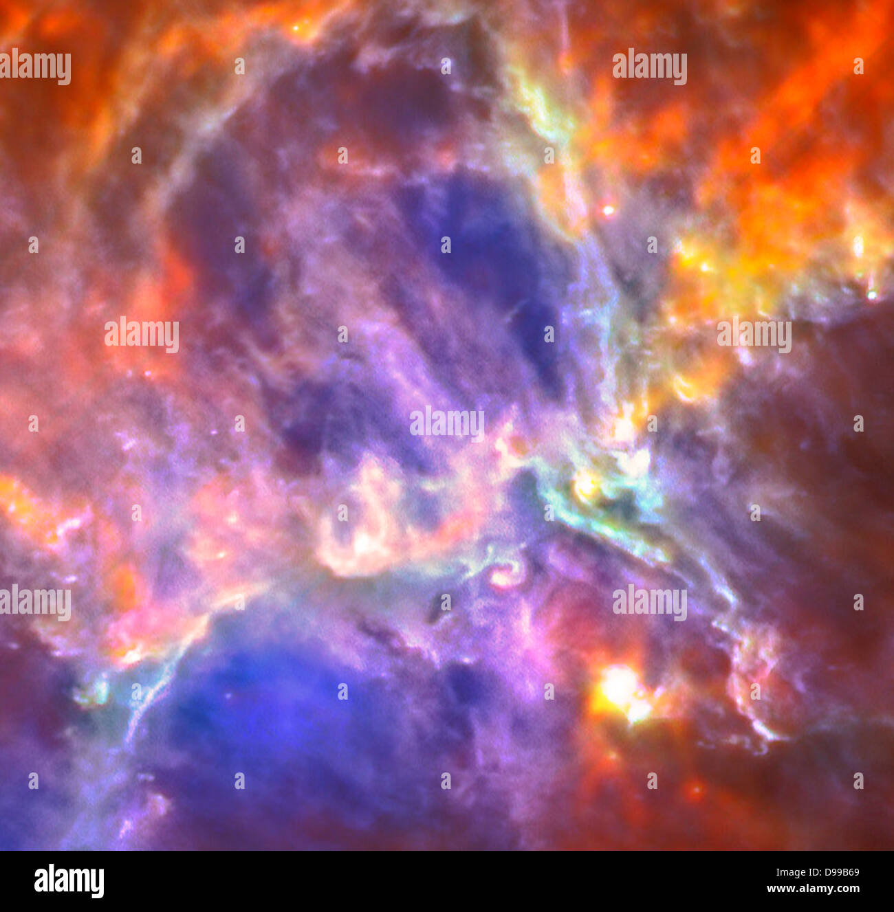 This Herschel image of the Eagle nebula shows the self-emission of the ...