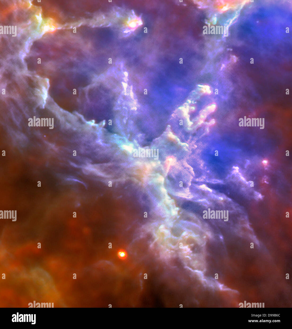 This Herschel image of the Eagle nebula shows the self-emission of the ...