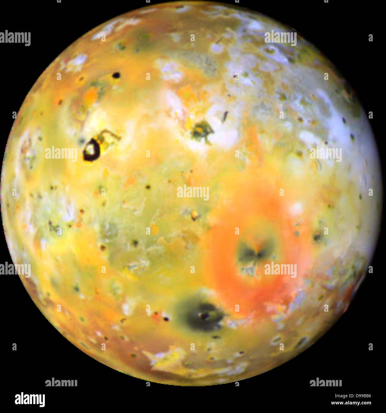 This color composite of Io was acquired by Galileo during its sixth ...