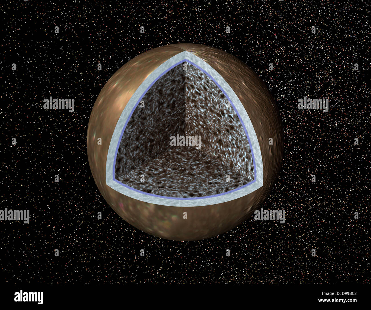 A cutaway view of jupiters moon callisto hi-res stock photography and ...