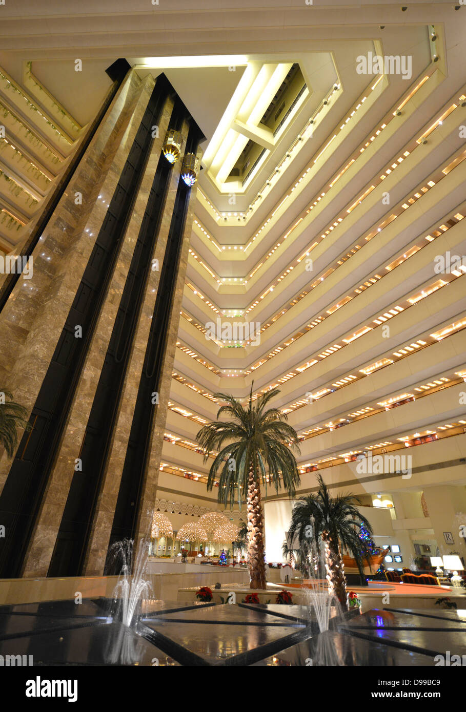 Inside view lobby and lifts, hotel of Doha Sheraton, Qatar, Qatar Stock ...