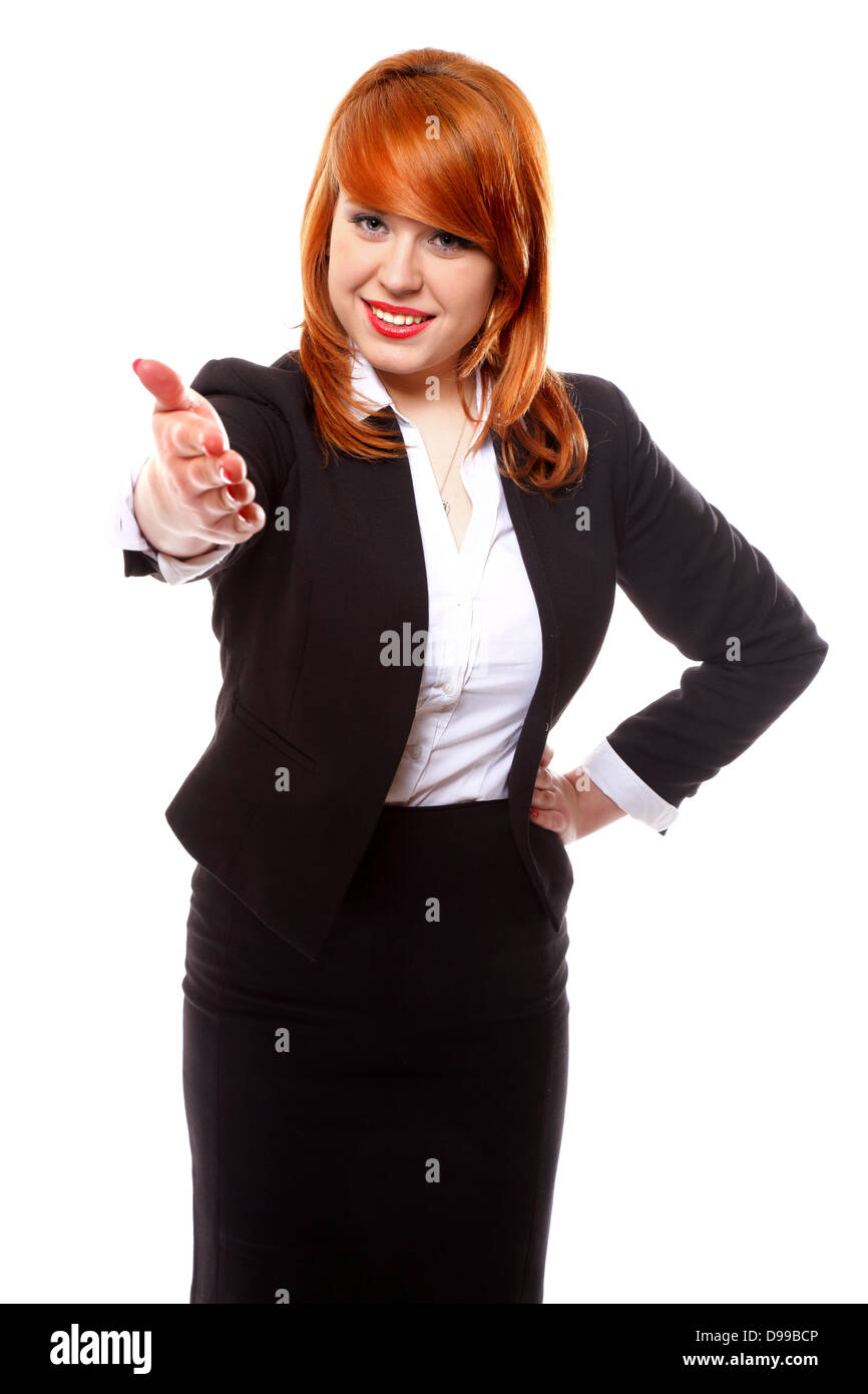 Woman hand extended handshake isolated hi-res stock photography and ...