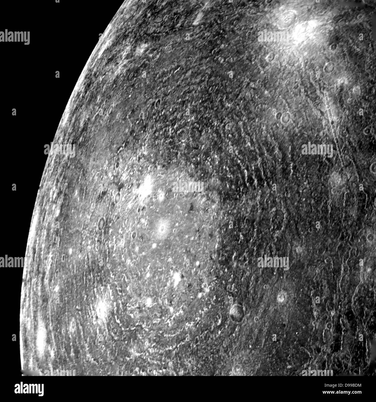 This picture of a multi-ring basin on Callisto was taken the morning of ...