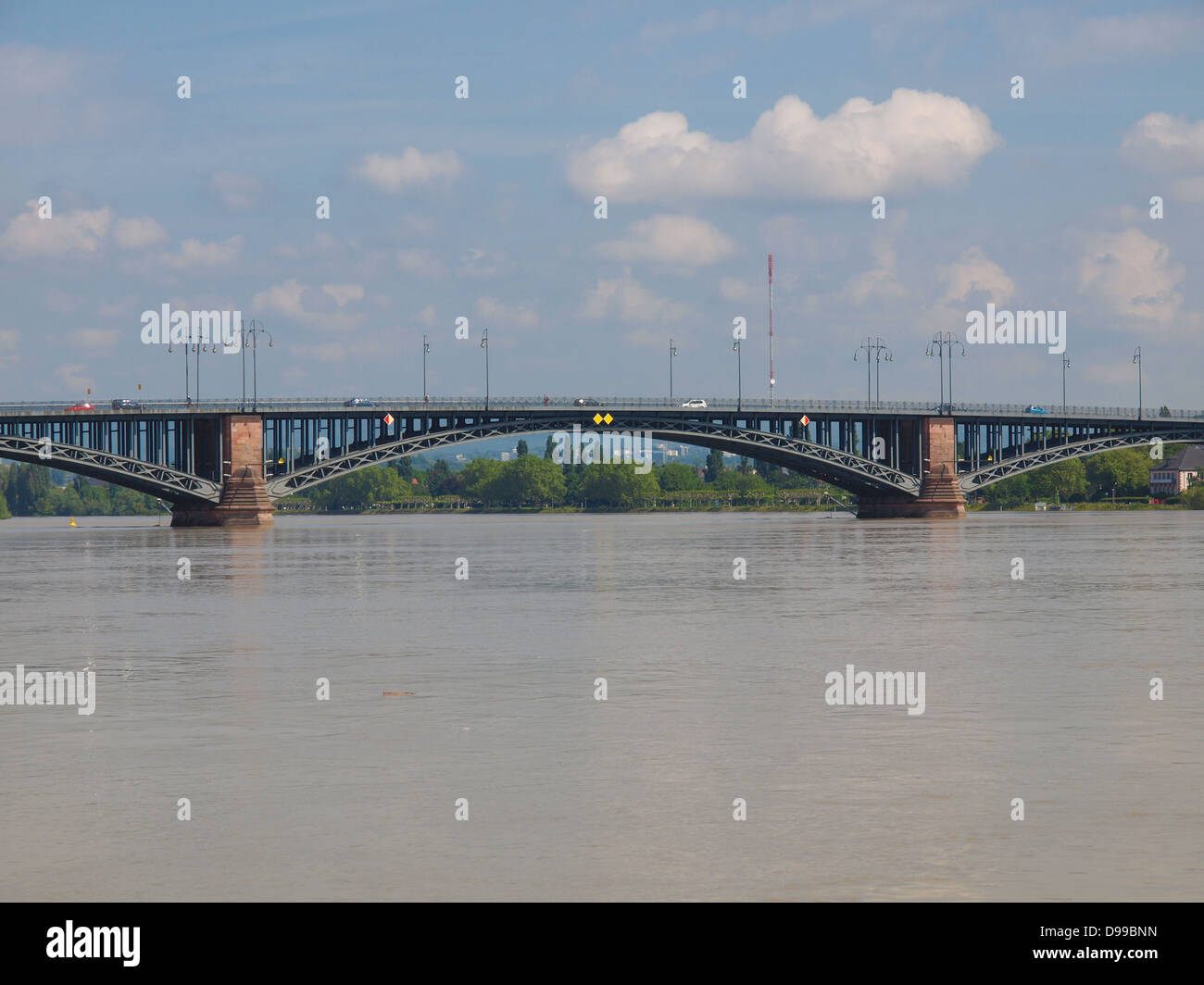 Rhein river in the city of Mainz Germany Stock Photo - Alamy