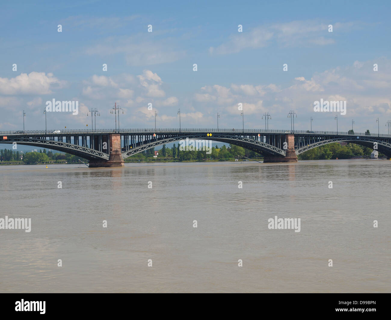 Rhein river in the city of Mainz Germany Stock Photo - Alamy