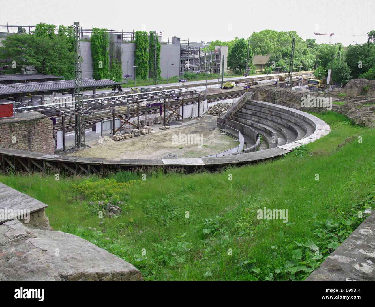 Ruins of the Roemisches Theater roman theatre in Mainz Germany Stock ...