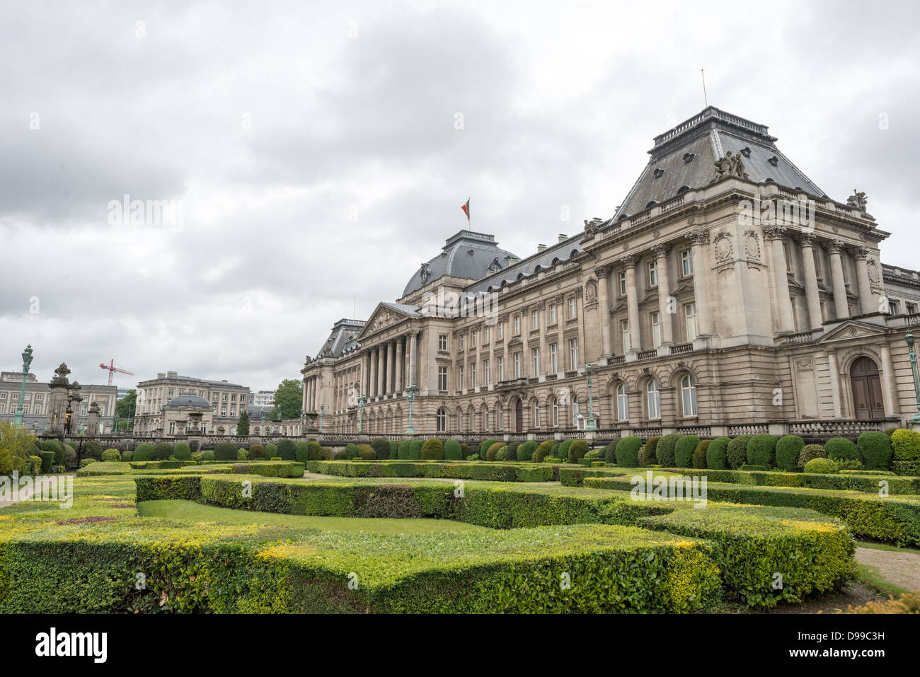 BRUSSELS, Belgium - The front of the Royal Palace of Brussels, the ...