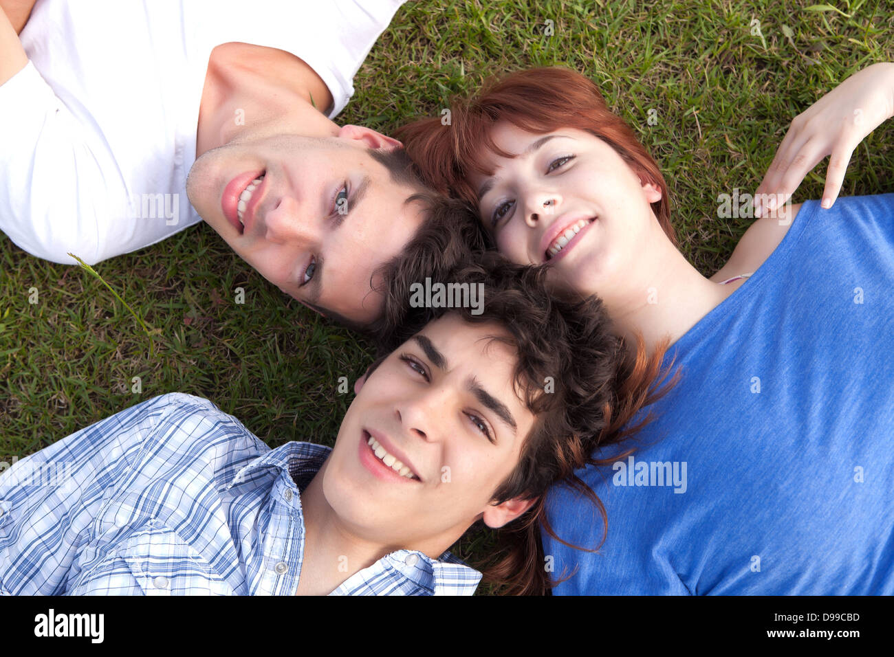 Happy group of friends relaxing at the park Stock Photo - Alamy