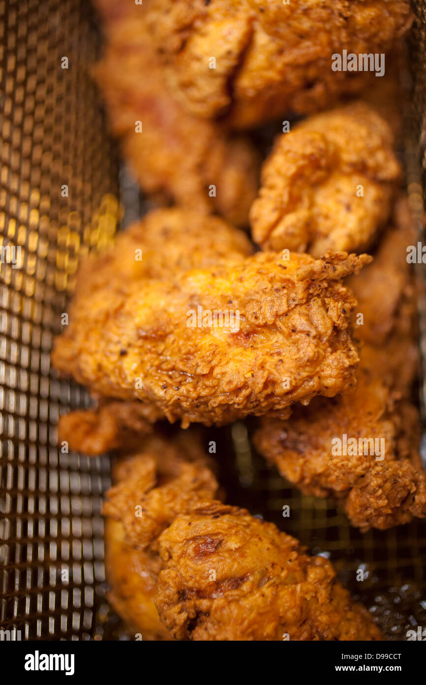 golden fried chick hot out of the fryer fresh fried chicken chicken ...
