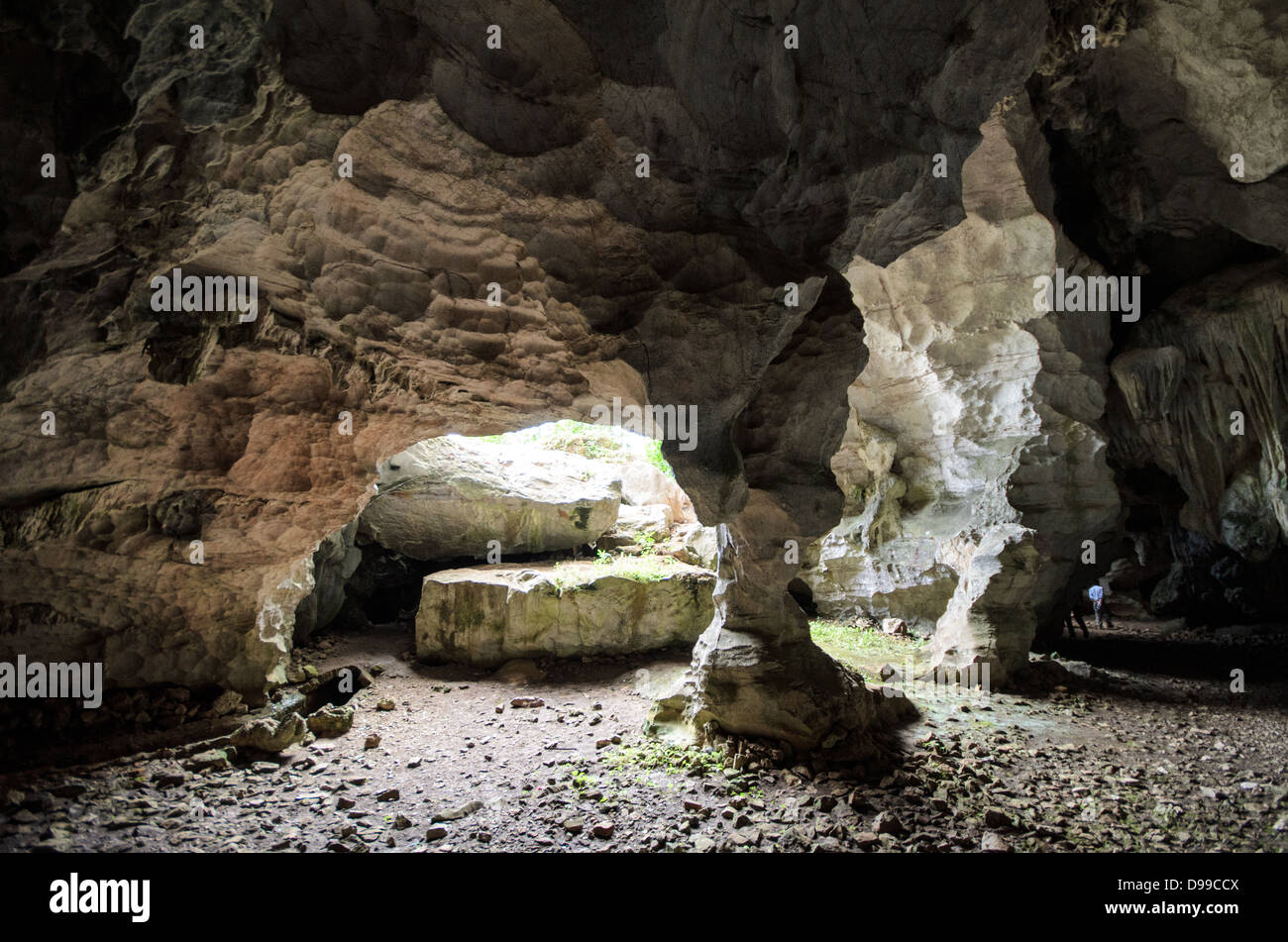 VIENG XAI, Laos — Dramatic limestone formations rise within one of the ...