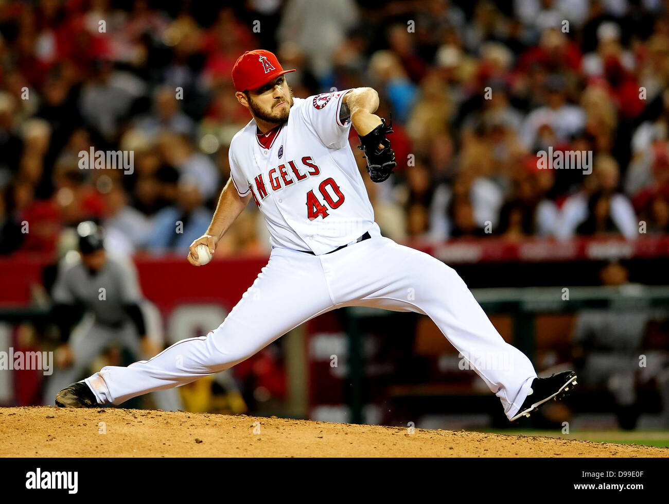 June 14, 2013 Anaheim, CA.Los Angeles Angels relief pitcher Kevin ...