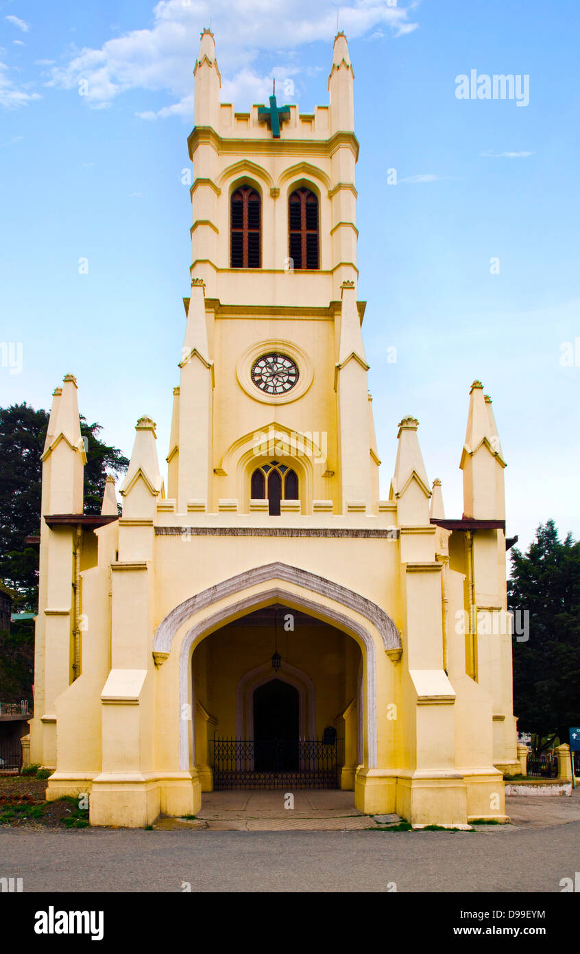 Facade of a Christ Church, Shimla, Himachal Pradesh, India Stock Photo ...