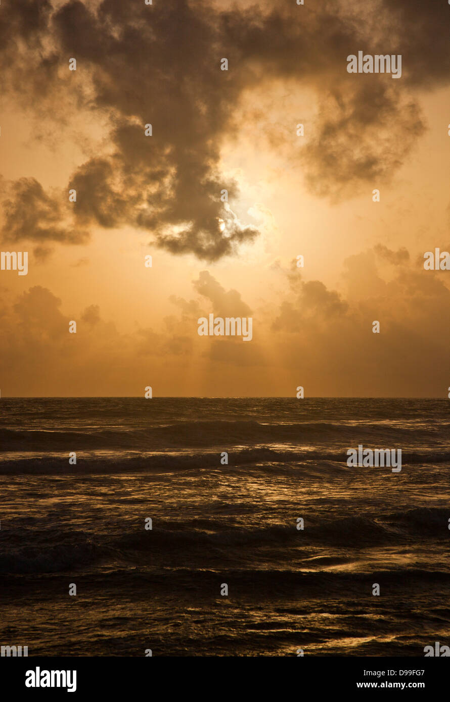 Sunset over the sea, Varkala, Kerala, India Stock Photo - Alamy