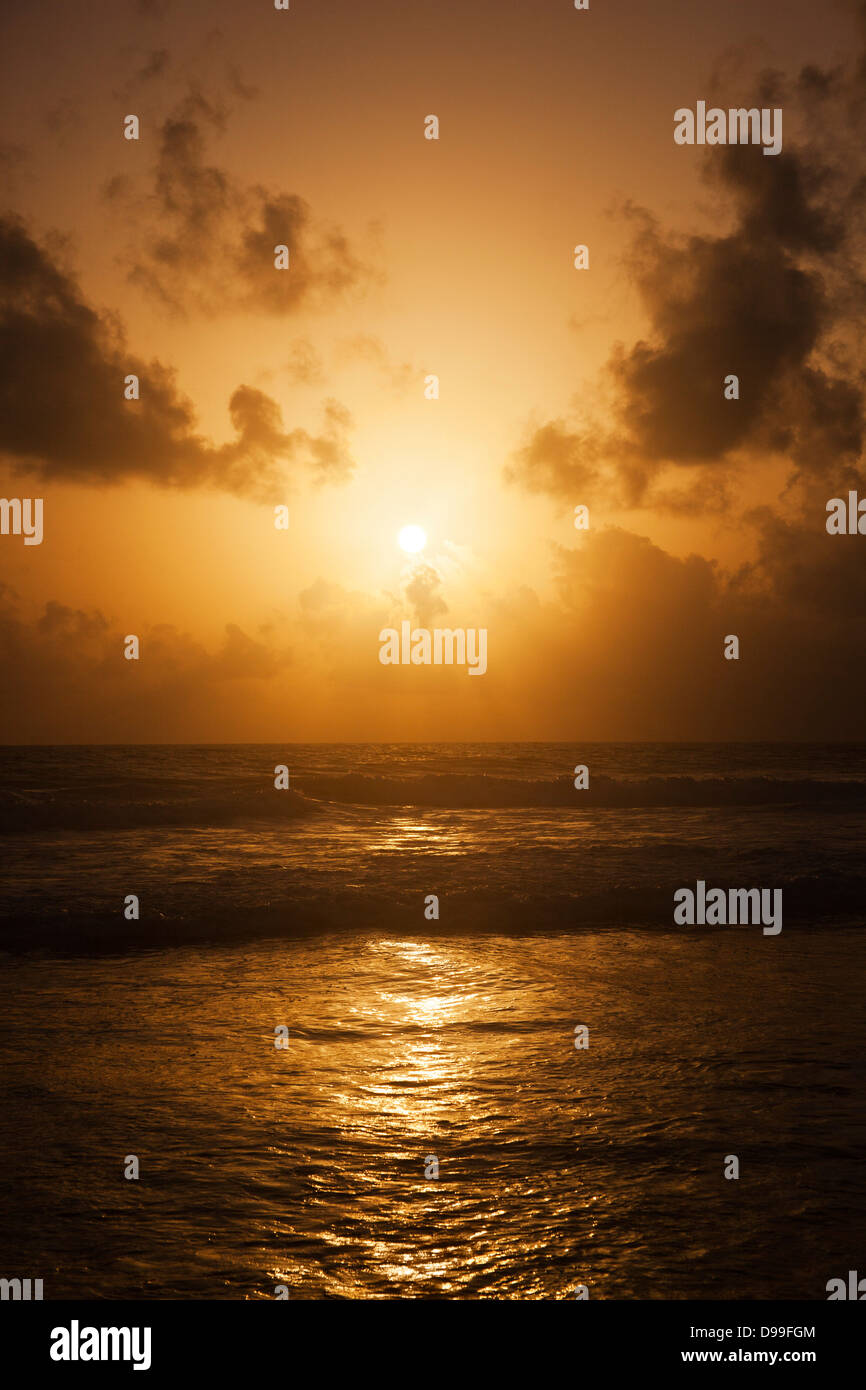 Sunset over the sea, Varkala, Kerala, India Stock Photo - Alamy