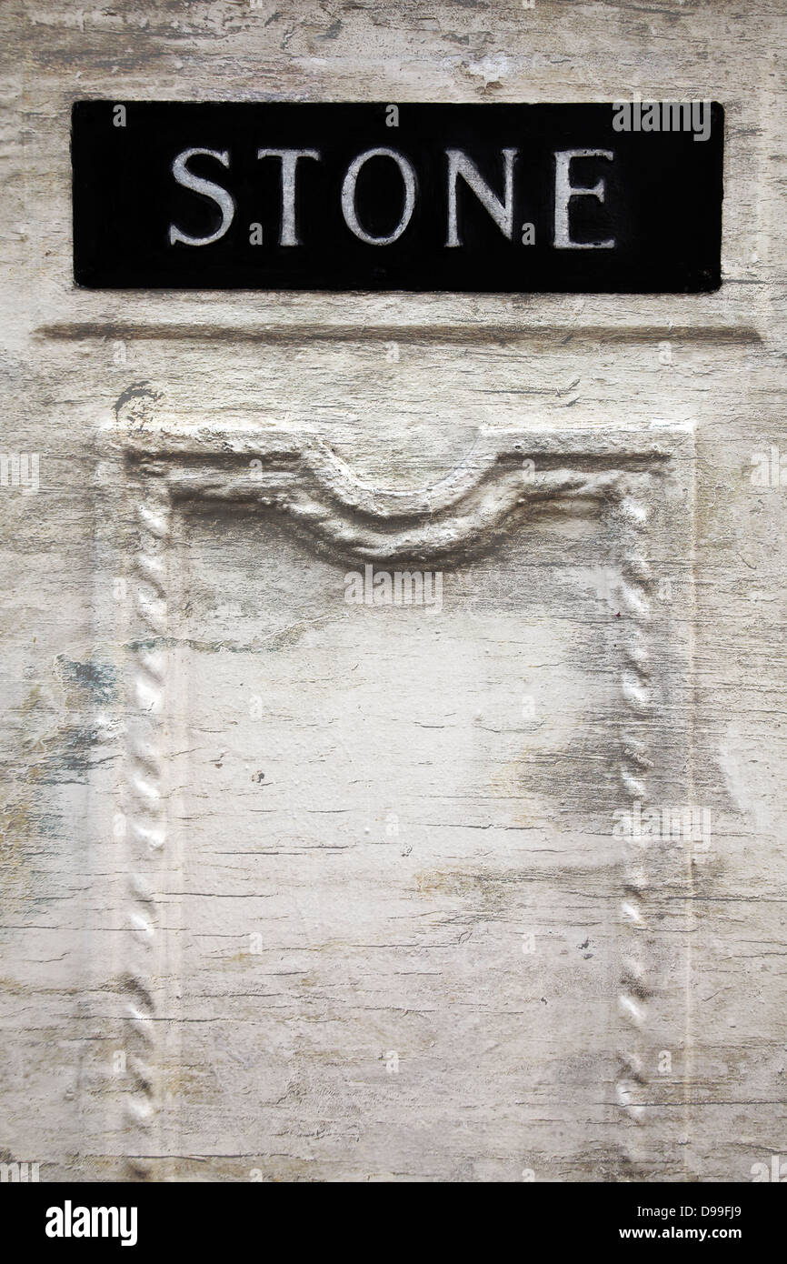 Stone Name on Stonework Stock Photo - Alamy