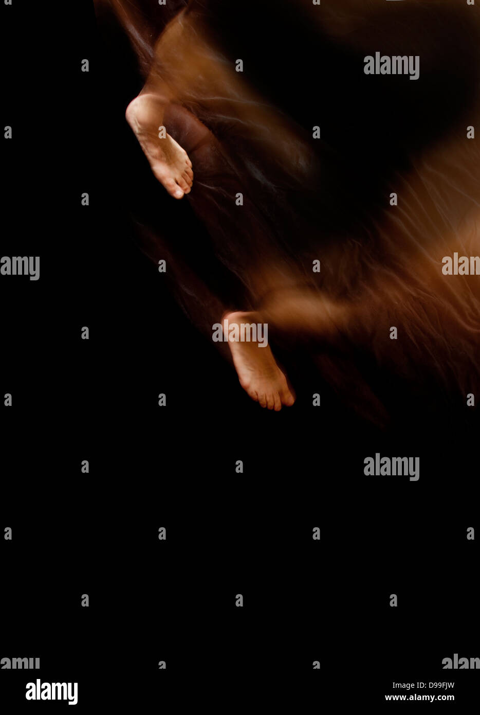 Surreal Man's moving feet Stock Photo - Alamy