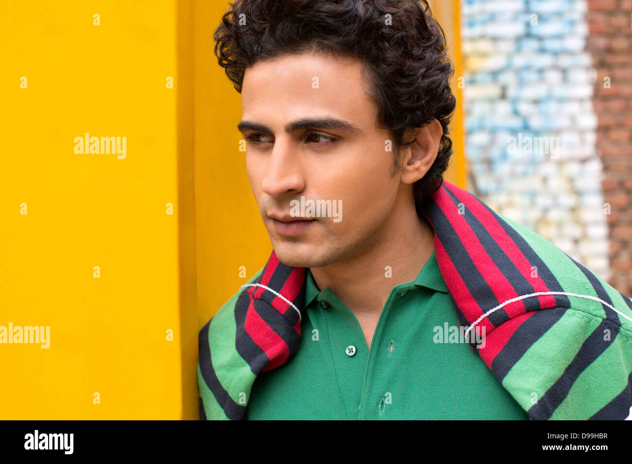 Close-up of a man thinking Stock Photo - Alamy