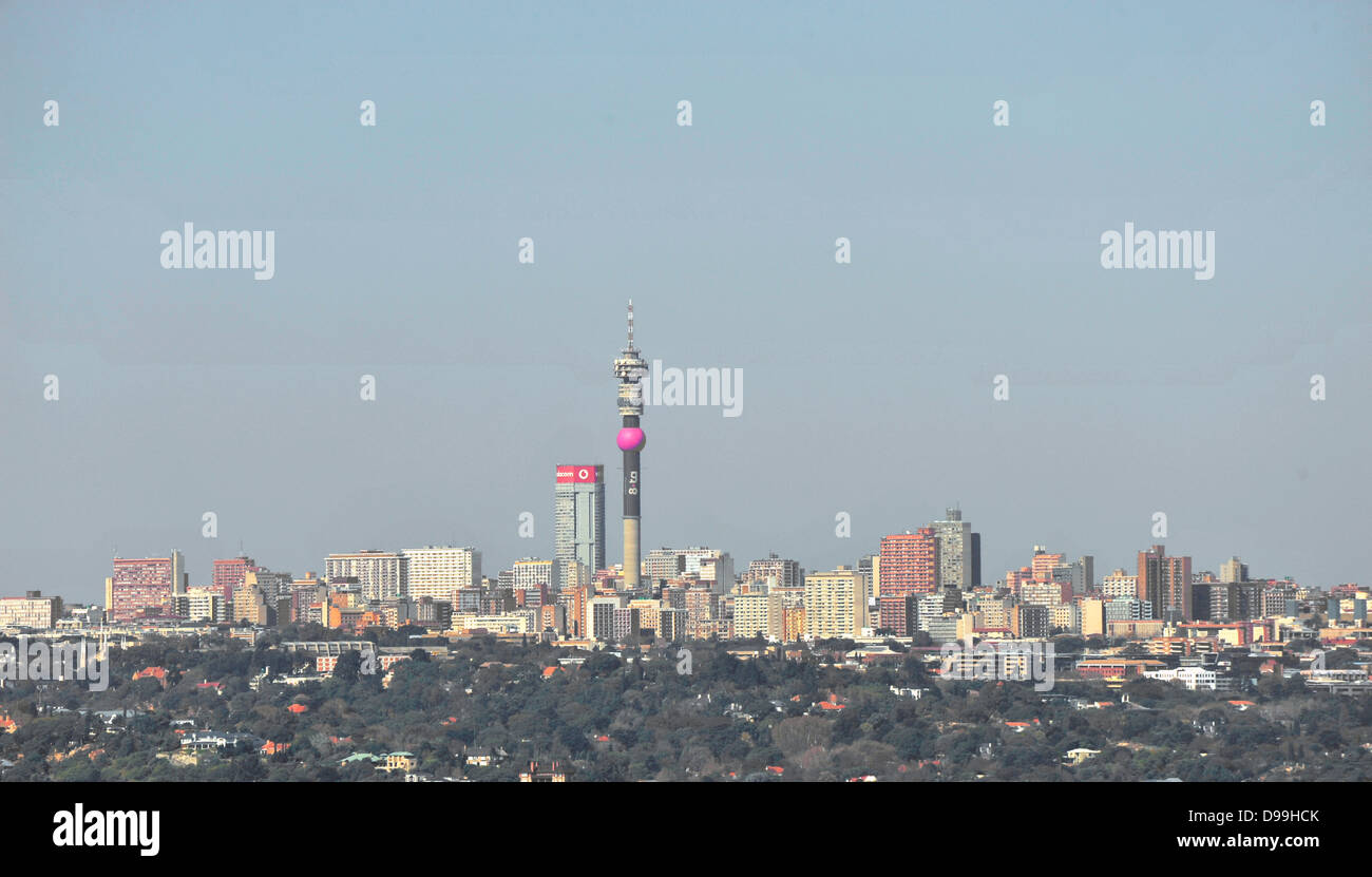 The Johannesburg city skyline viewed from a distance Stock Photo - Alamy