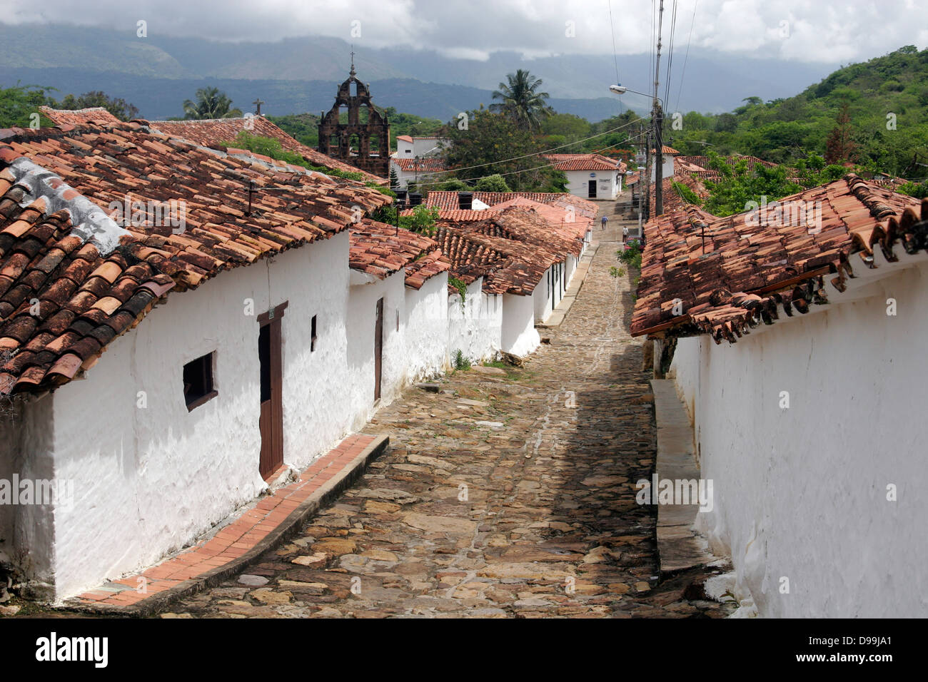 Tiny colonial village of Guane near Barichara, Colombia, South America ...