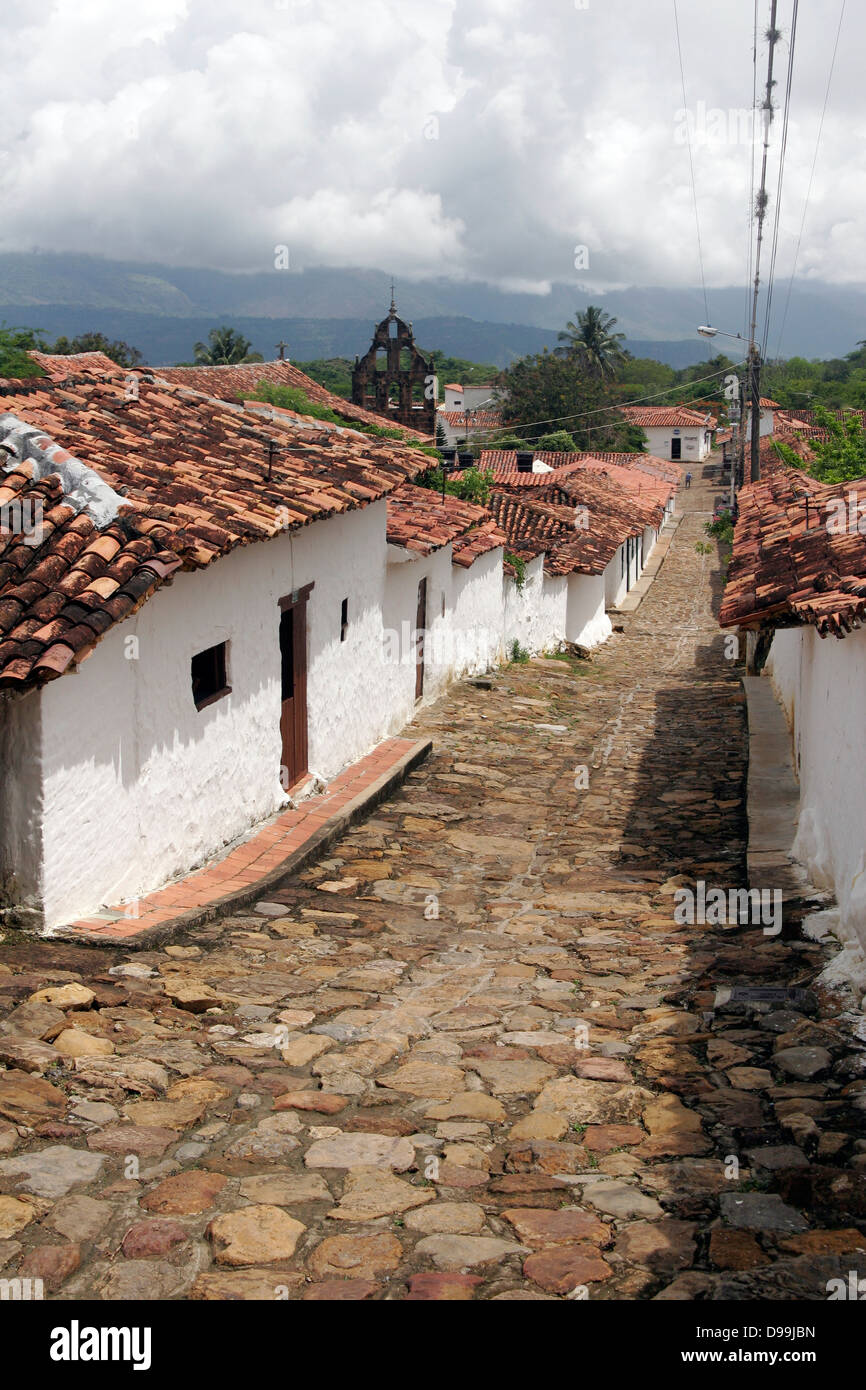 Tiny colonial village of Guane near Barichara, Colombia, South America ...