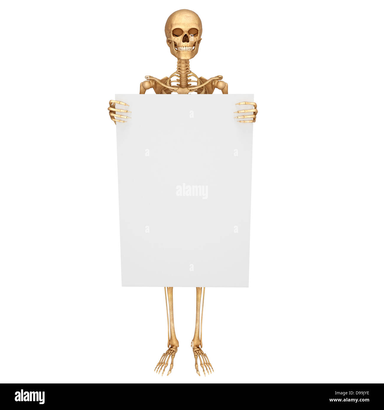 Skeleton is standing near sign Stock Photo - Alamy