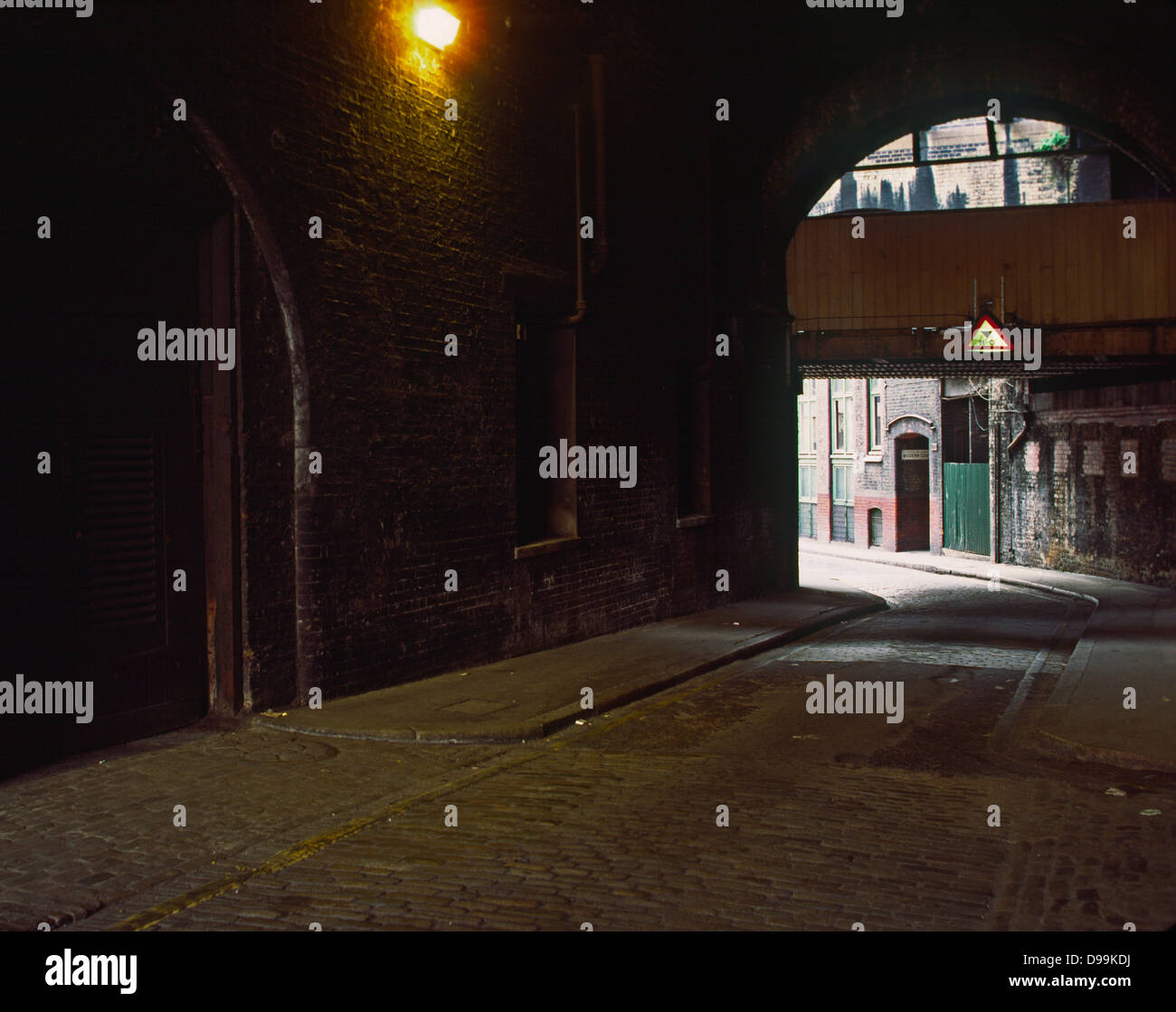 Vaulted underpass at Farringdon Street, city of London, 1980s Stock ...
