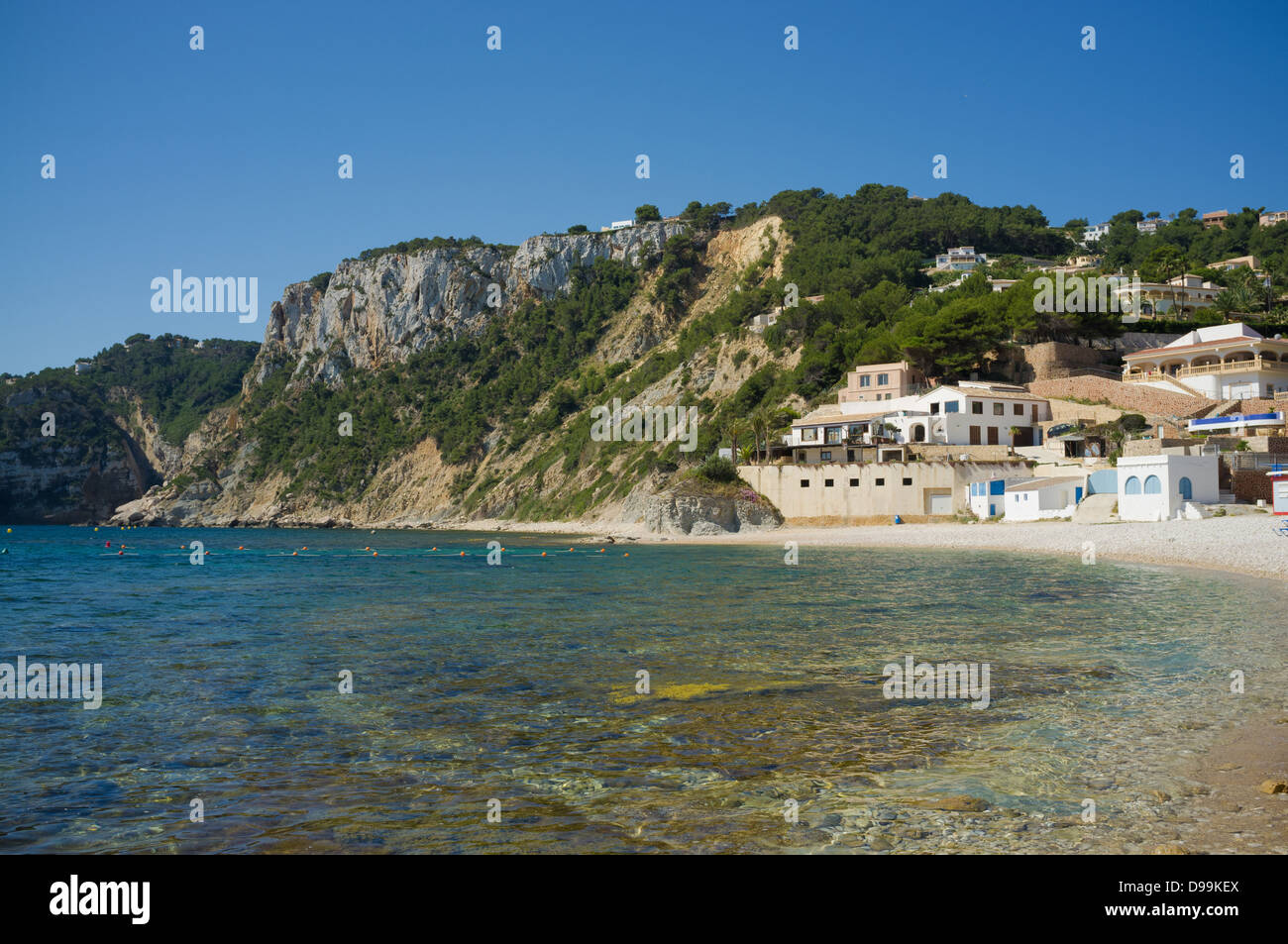 One of the many small beaches dotting Costa Blanca, Spain Stock Photo ...