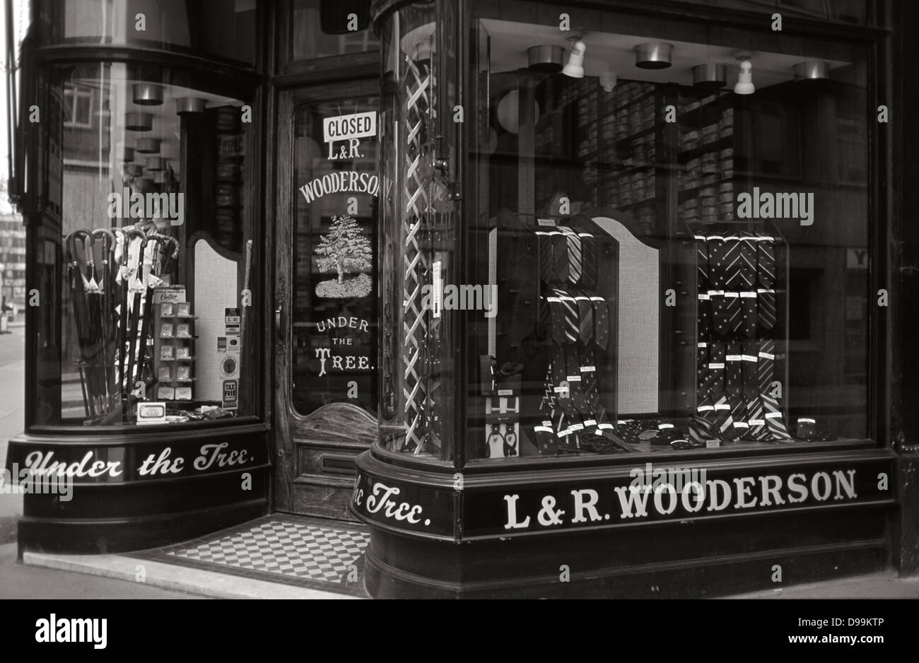 Under the Tree old fashioned shop window display, London 1985 Stock ...