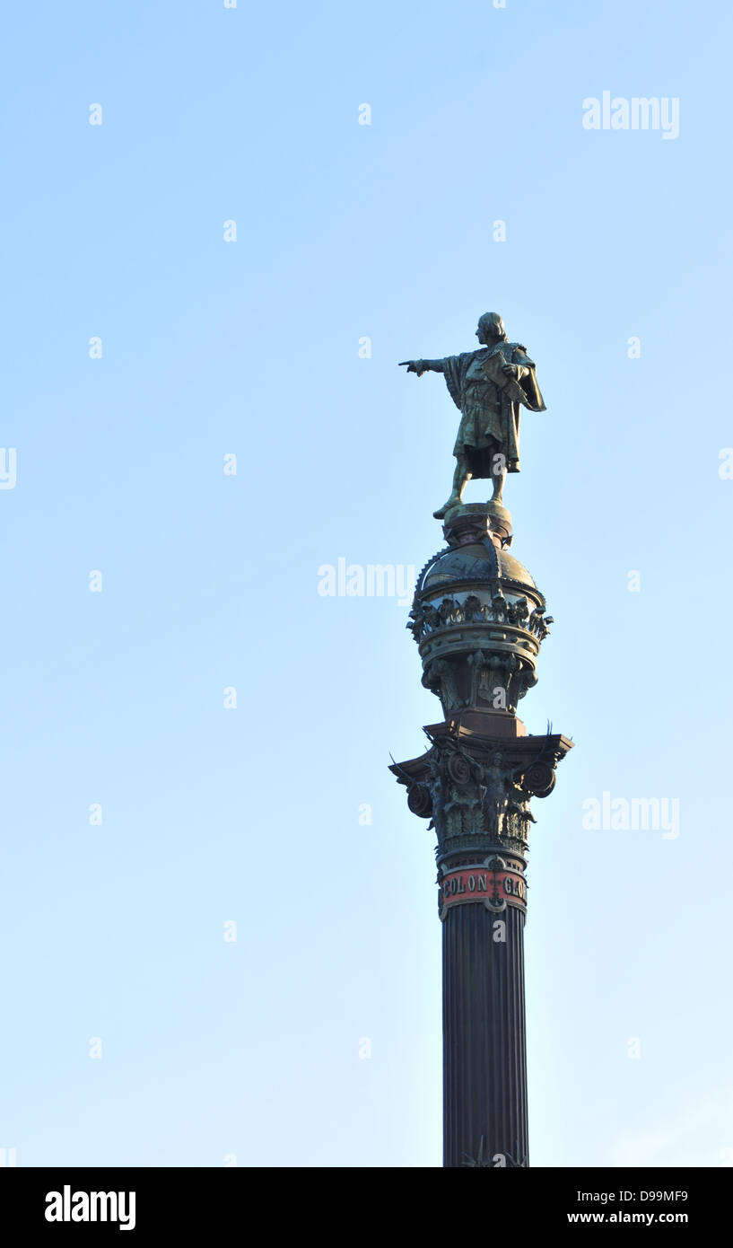 Christopher Columbus column in Barcelona, Spain Stock Photo - Alamy