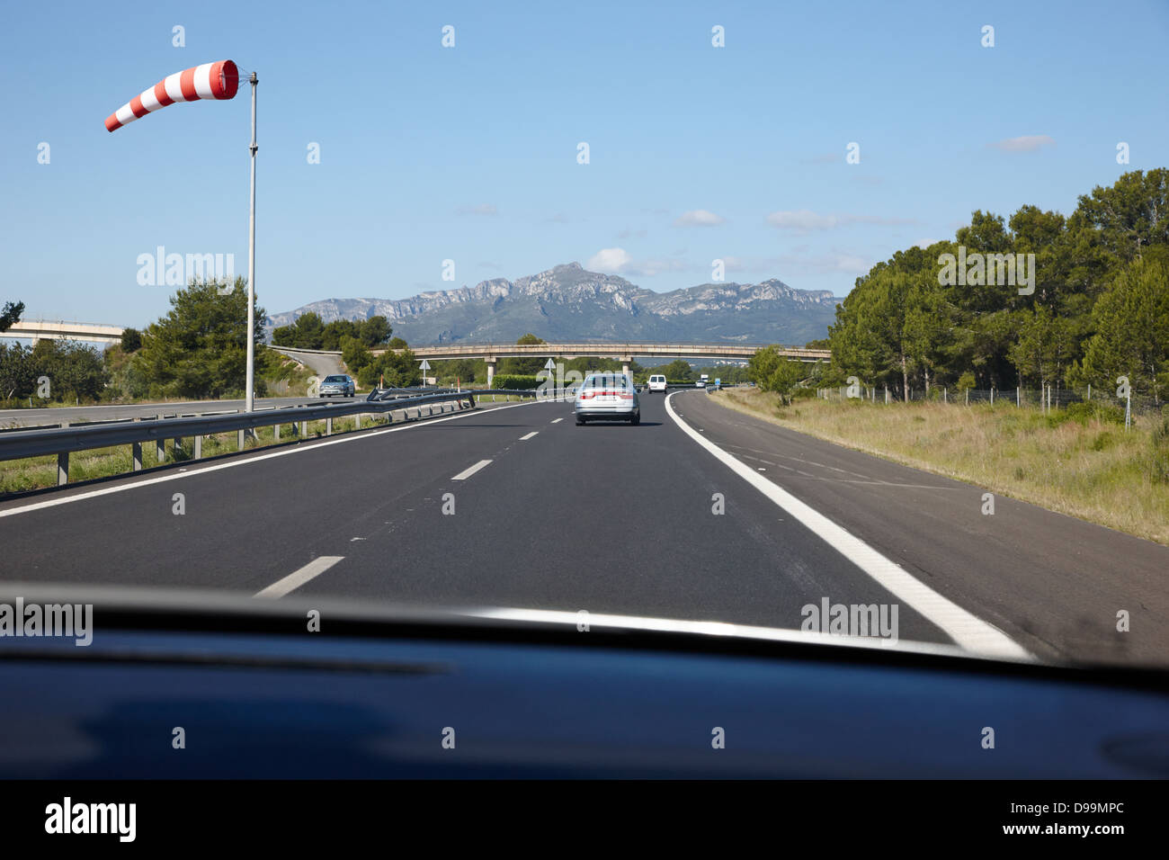 driving along ap-7 autopista del mediterraneo toll road barcelona to ...
