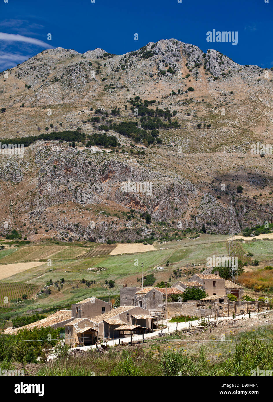 The town of balata di baida in the province of Trapani, Sicily Stock ...