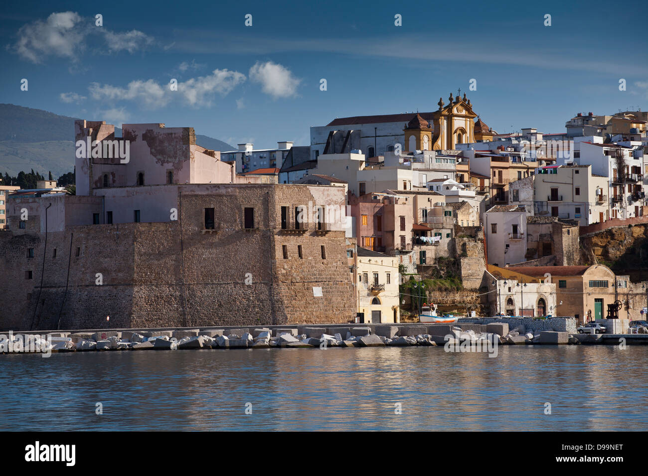 City at waterfront, Province of Palermo, Sicily Stock Photo - Alamy