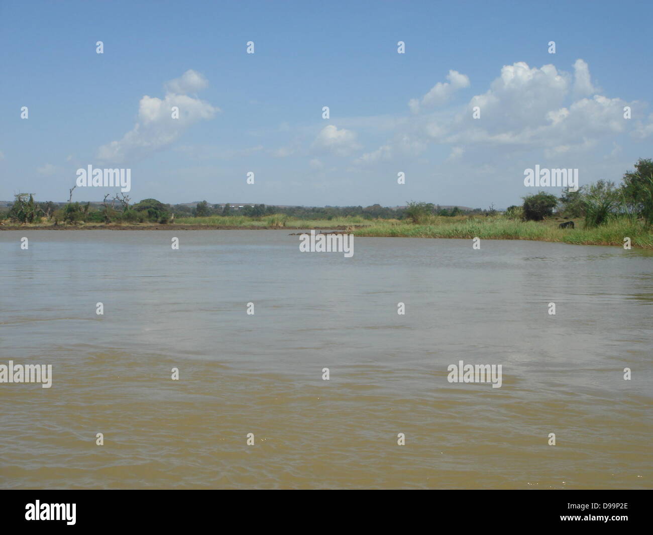 Lake Tana the source of the Blue Nile is pictured near Behir Dar ...
