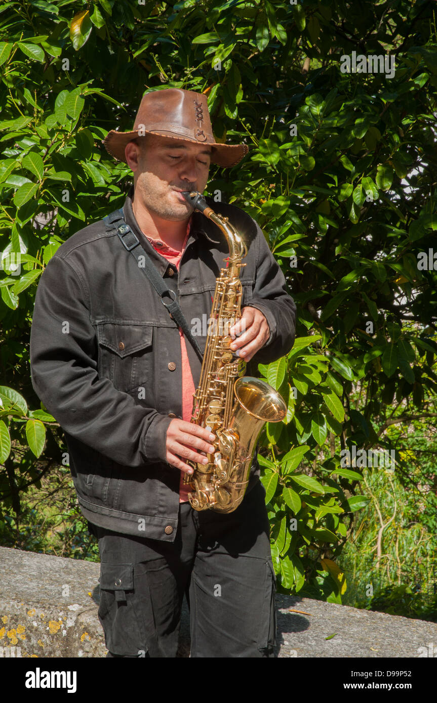Playing sax hi-res stock photography and images - Alamy