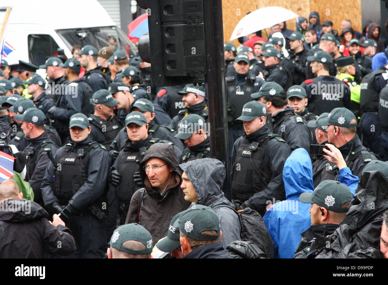 Belfast, Northern Ireland, UK. 15th June 2013. Anti-G8 protesters ...