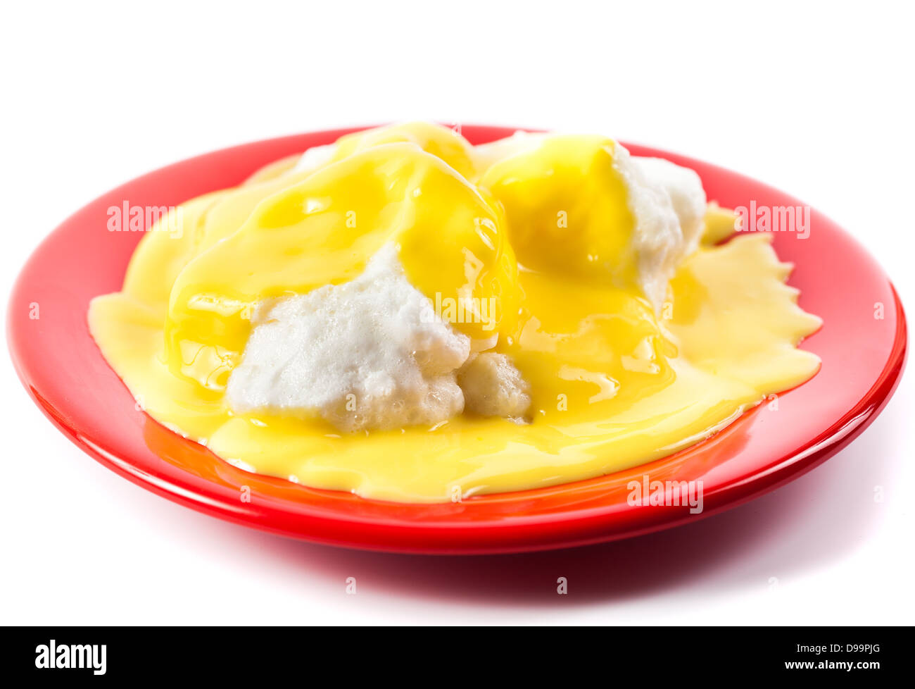 Floating Island, French dessert with custard cream and whipped eggs on ...