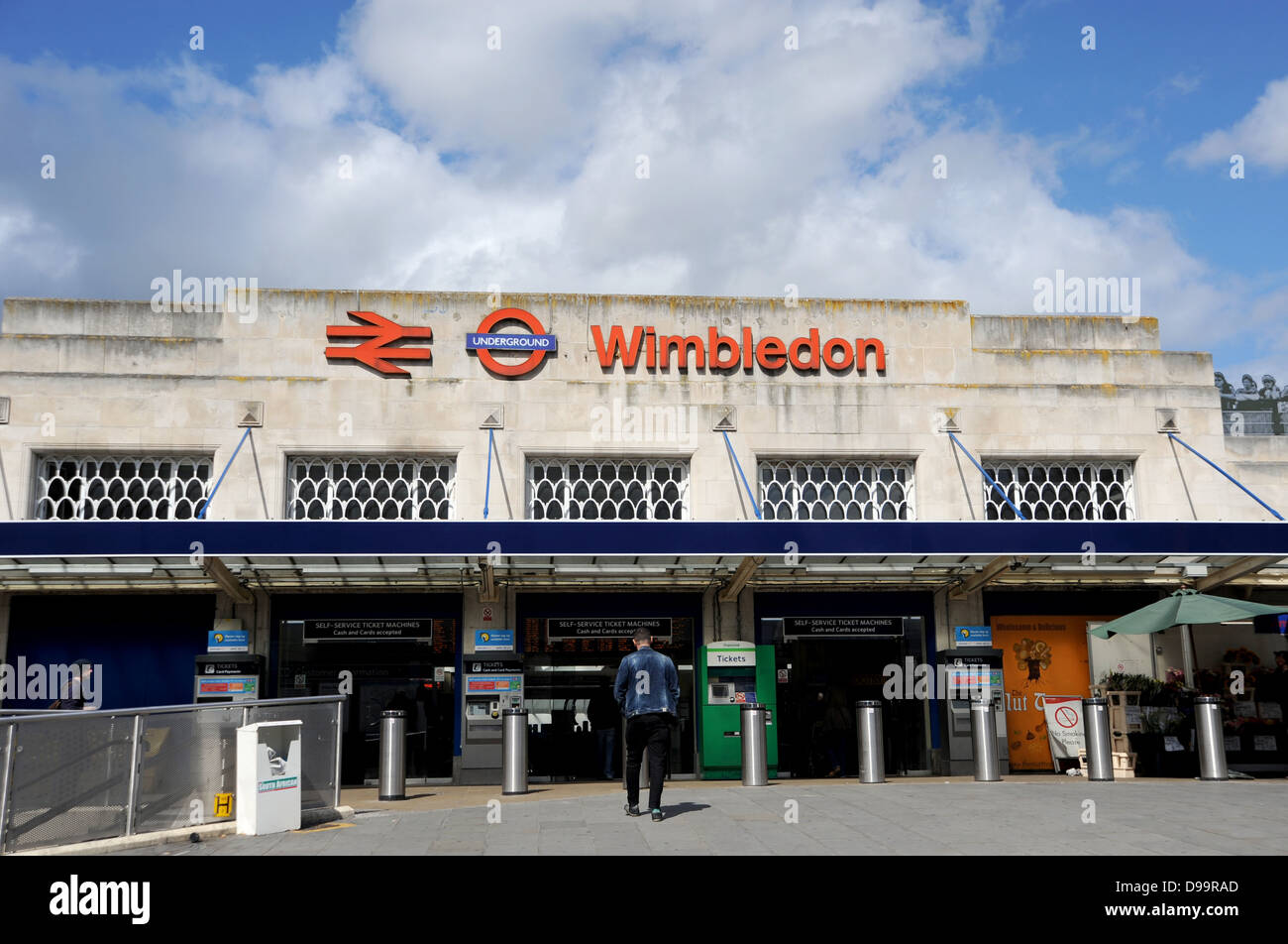 Wimbledon Overground and Underground train station in South West London ...