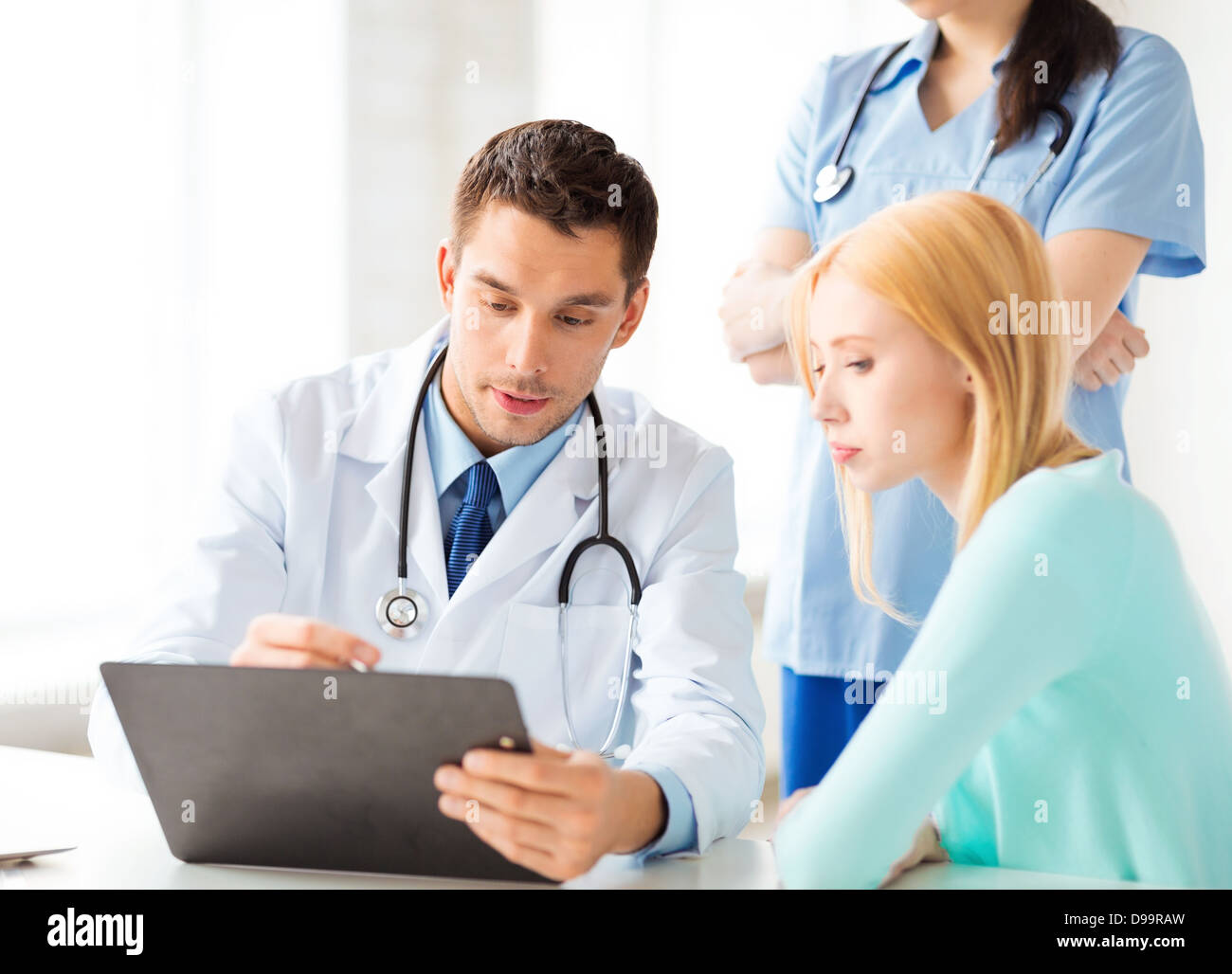 male doctor with patient Stock Photo - Alamy