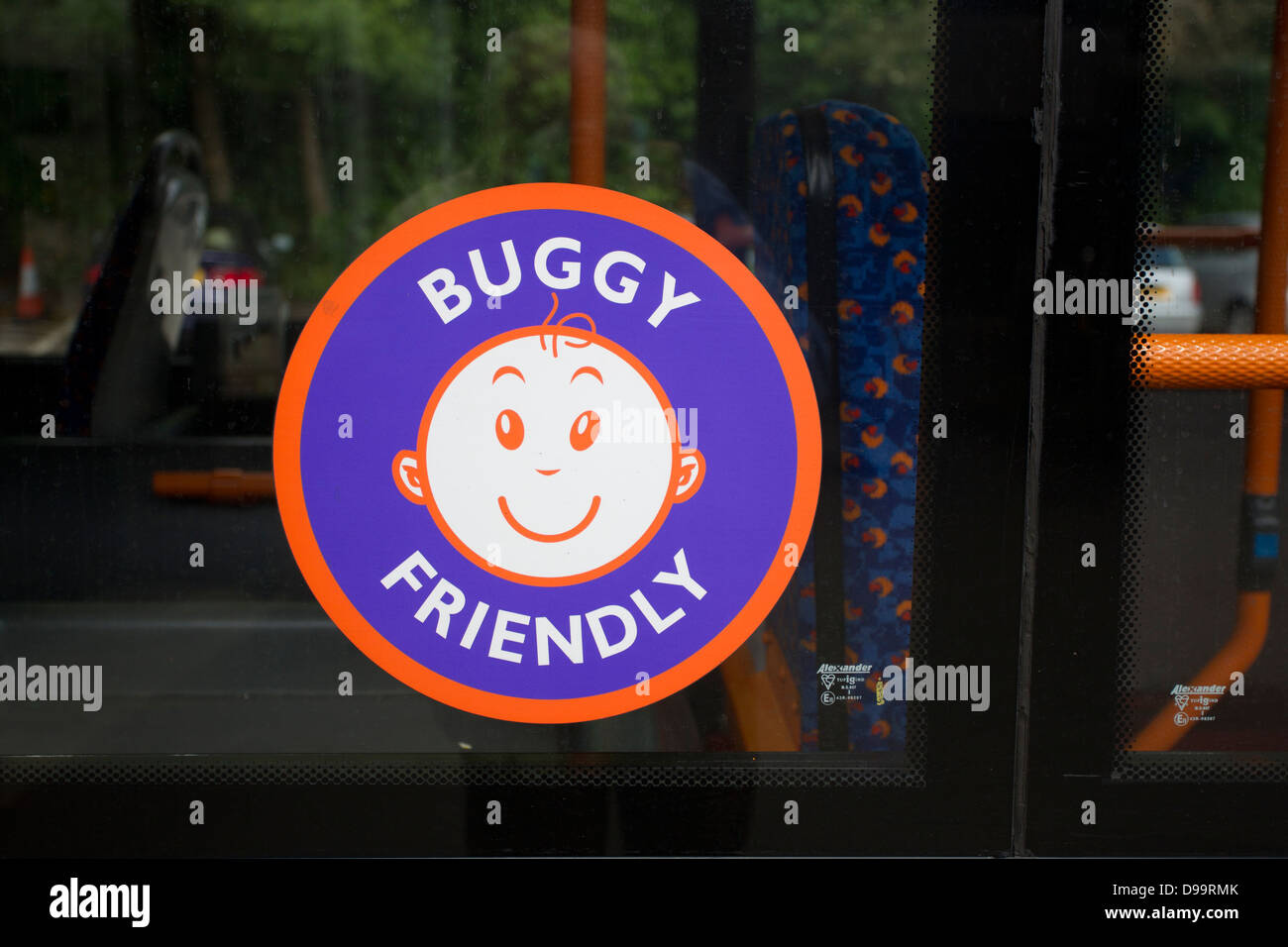buggy friendly sign on bus Stock Photo - Alamy