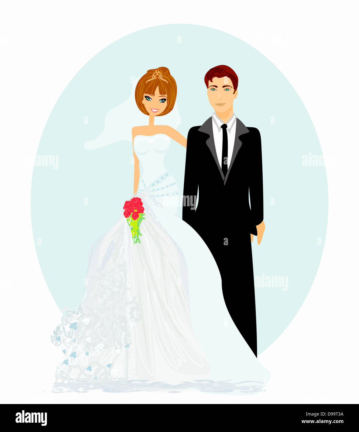 wedding couple vector Stock Photo - Alamy