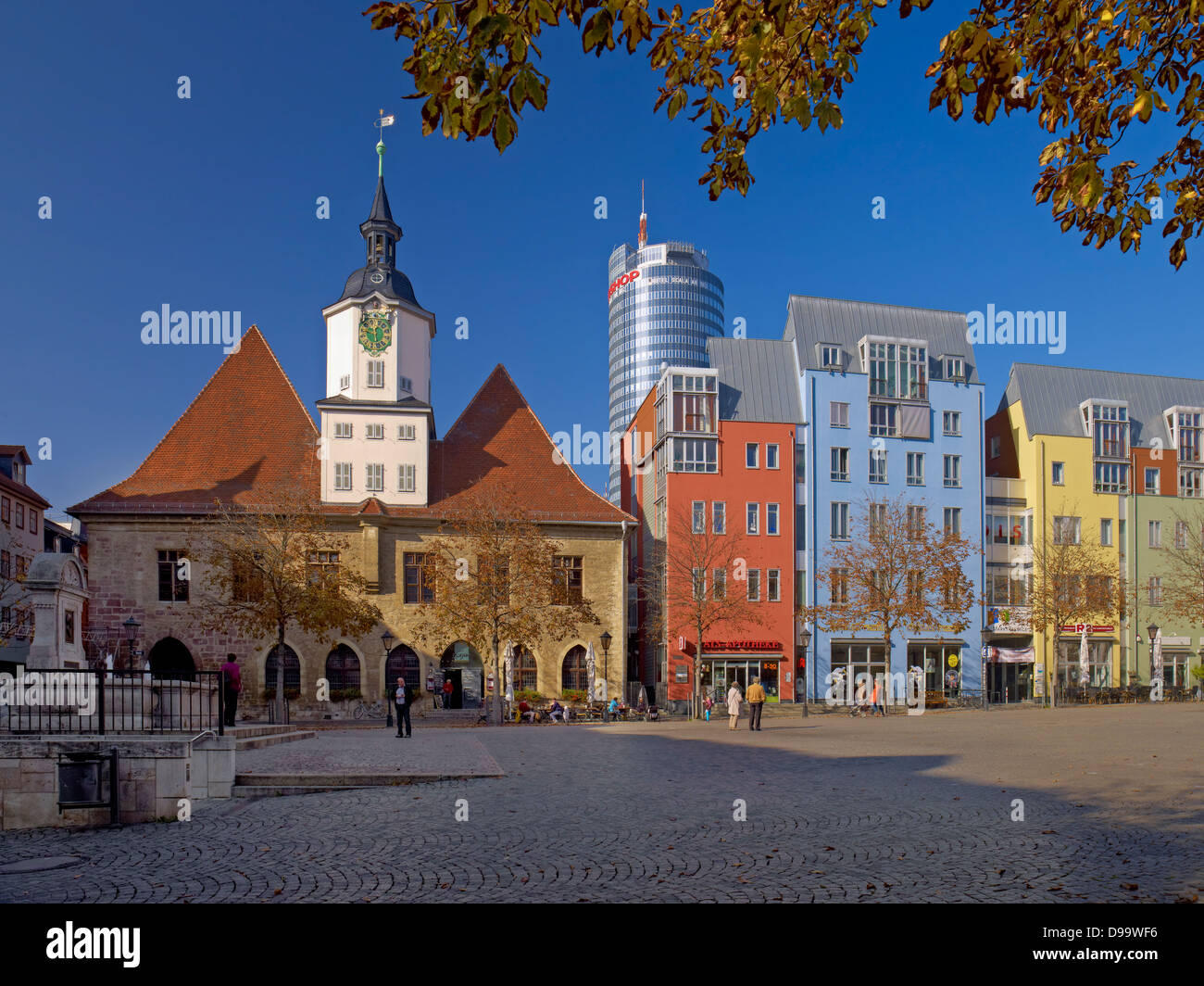 Market place with City Hall in Jena, Thuringia, Germany Stock Photo - Alamy