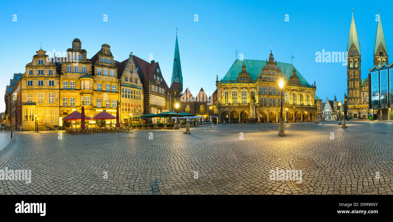 Panorama of bremen market square hi-res stock photography and images ...
