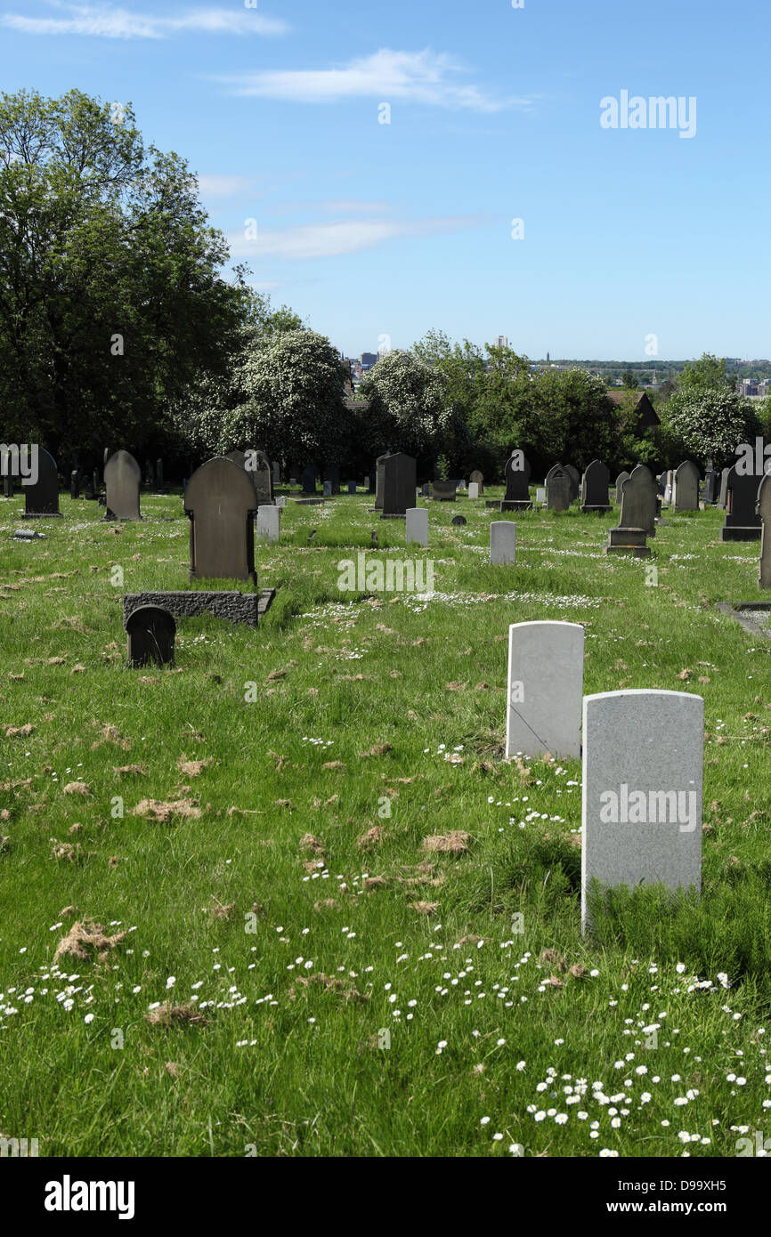 Blank Gravestone in Cemetery Stock Photo - Alamy