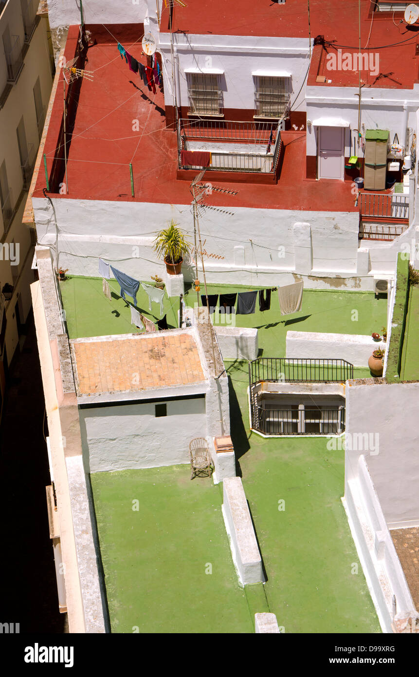 Colored Rooftops of Cadiz, Spain, Andalusia Stock Photo - Alamy