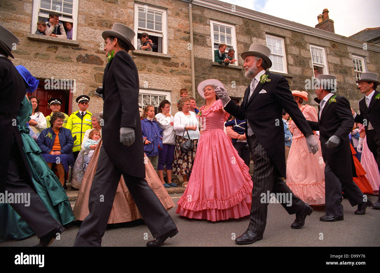 Helston Floral Dance, Cornwall, UK Stock Photo - Alamy