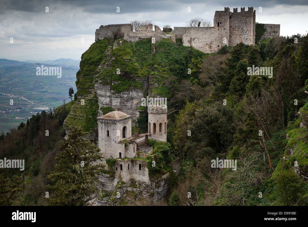 Torretta Pepoli and Venus castle in Erice, Sicily Stock Photo - Alamy