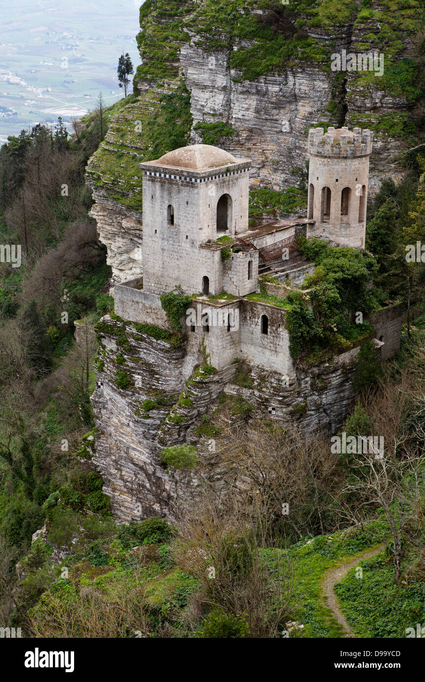 Torretta Pepoli castle in Erice, Sicily Stock Photo - Alamy