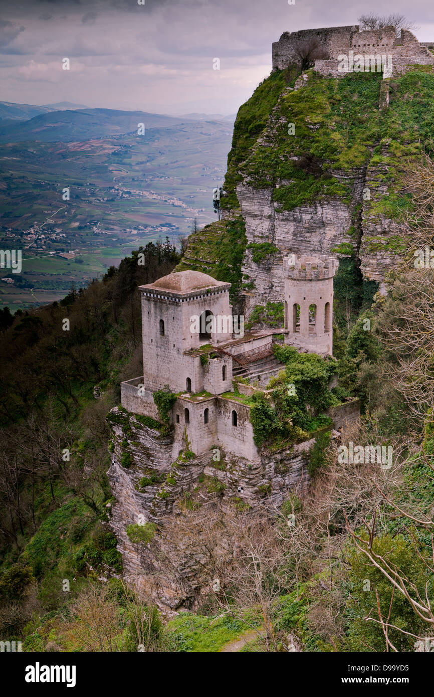 Torretta Pepoli and Venus castle in Erice, Sicily Stock Photo - Alamy